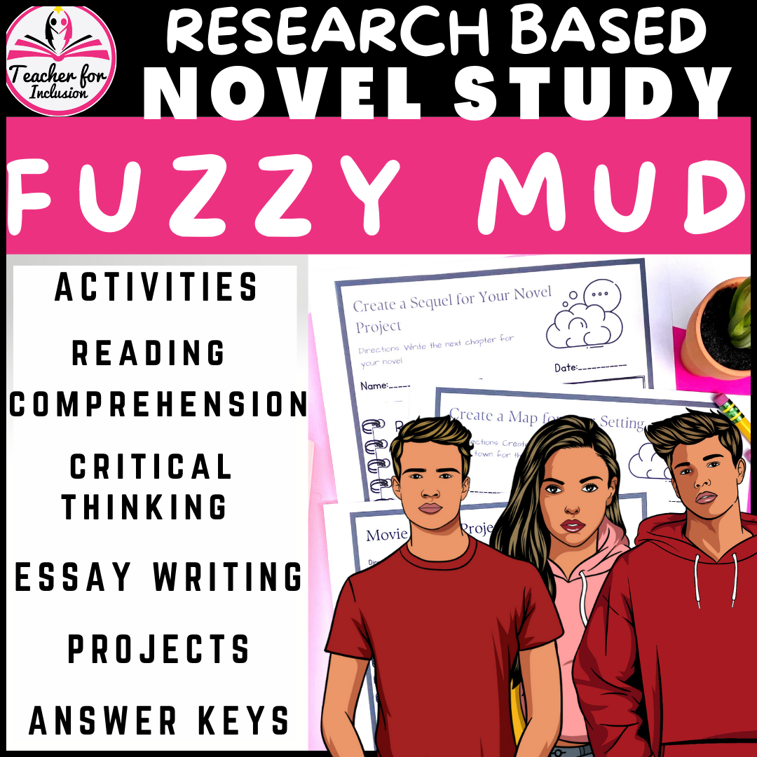 Fuzzy Mud Louis Sachar Novel Study Curriculum Lessons Answer Keys ...