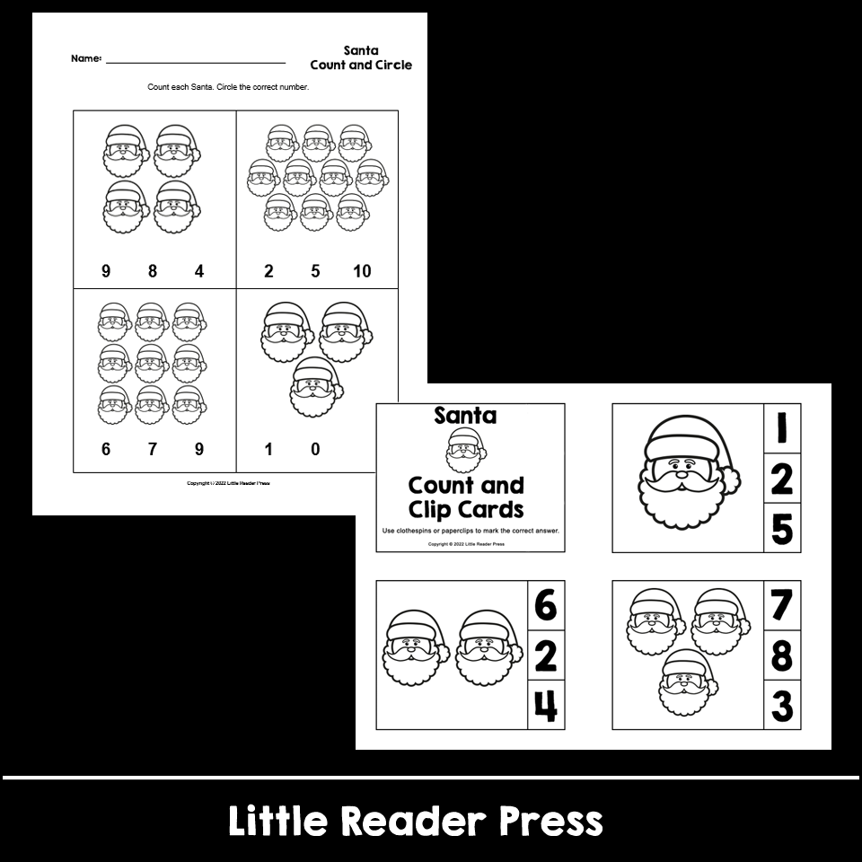 Santa Preschool Math Activities - Classful