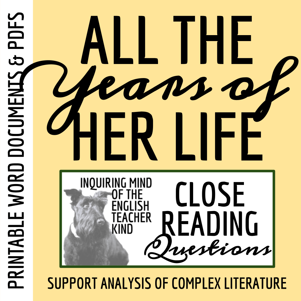All the Years of Her Life by Morley Callaghan Close Reading Analysis ...