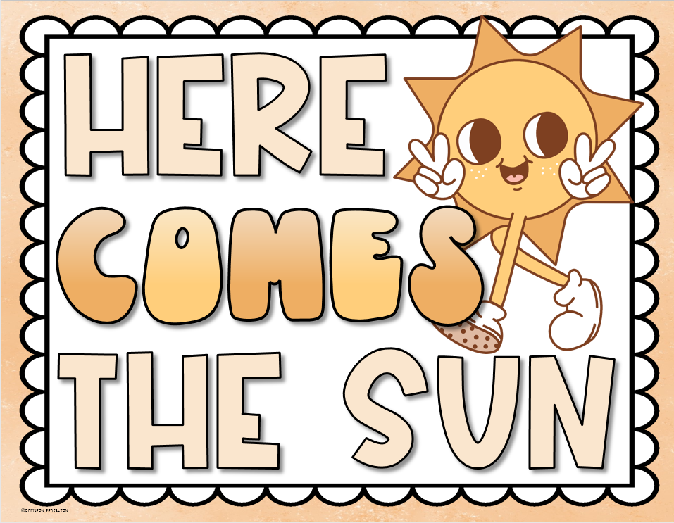 Door Decorations Bulletin Board Display Summer Sun Theme EDITABLE ...