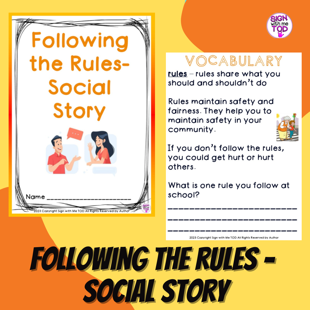 Following Rules Social Story - Classful