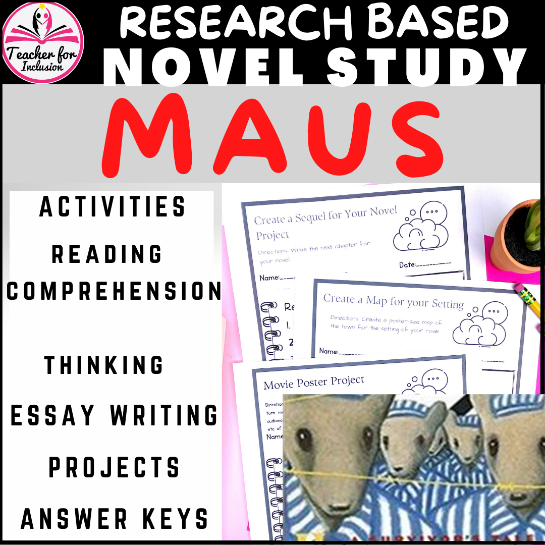 Maus Art Spiegelman Novel Study Curriculum Lessons Answer Keys - Classful