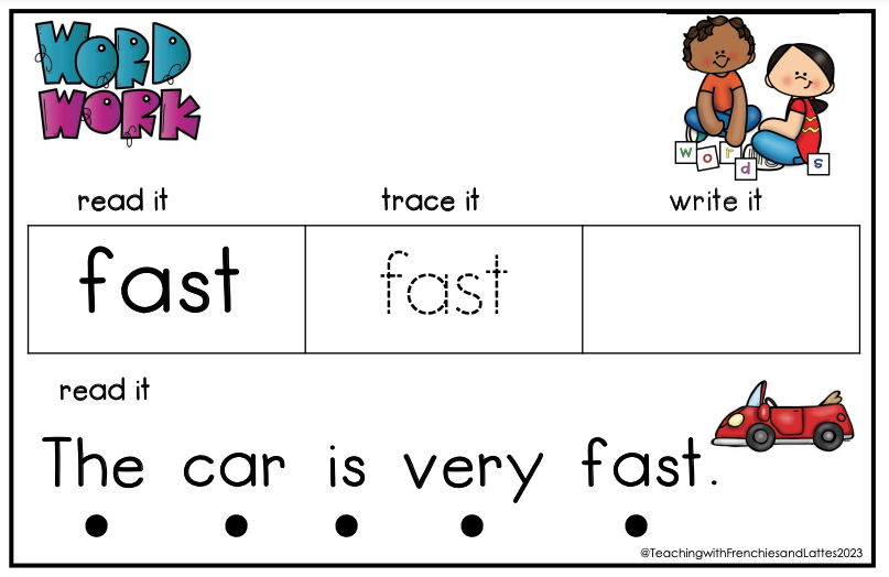 Sight Word Practice | Activity Cards | High Frequency Words and ...