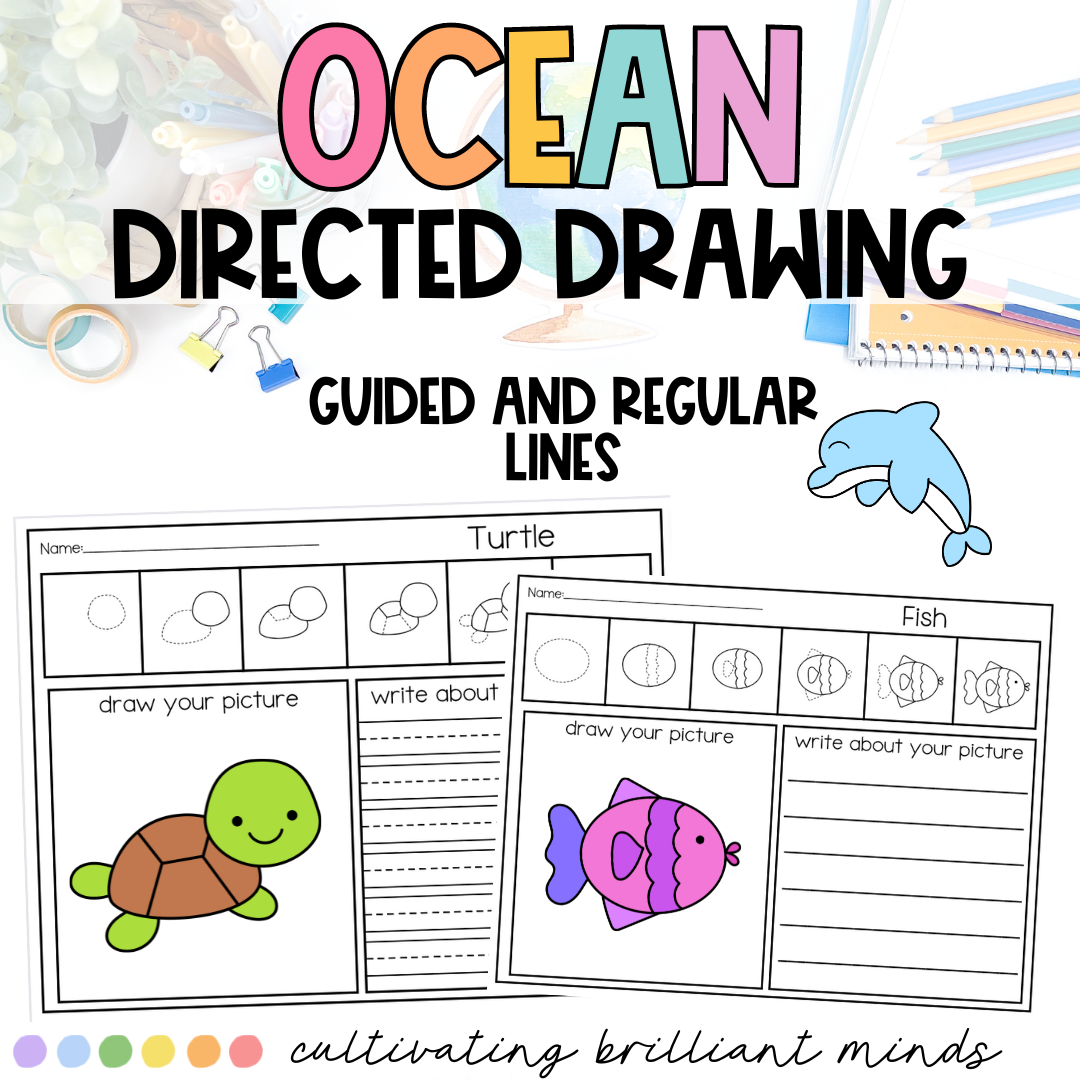 Ocean Directed Drawing & Writing | Directed Drawing Activities ...