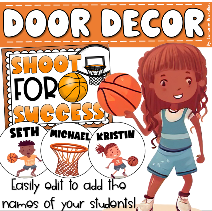 Door Decorations Bulletin Board Display Sports Basketball Theme ...