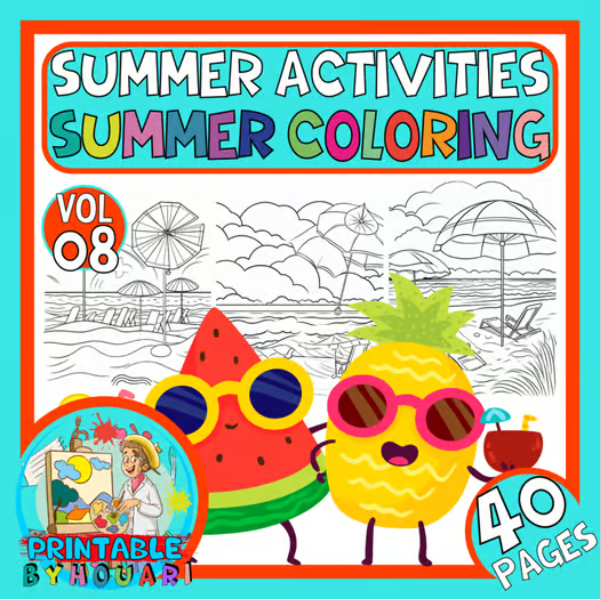 Summer actvities - summer coloring sheets - summer coloring pages- for ...