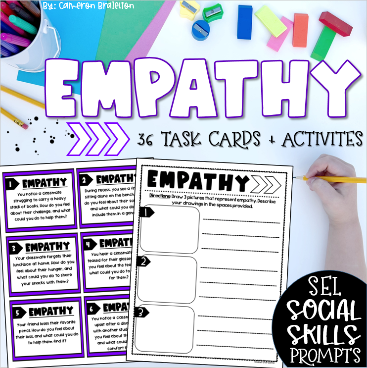 Social Emotional Learning Task Cards Prompts & Activities Empathy ...