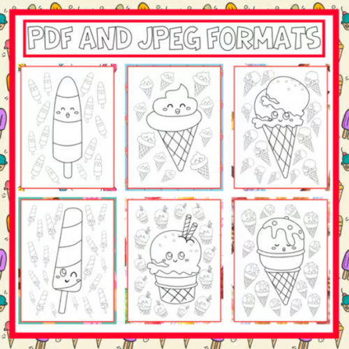 Summer-back to school - ice cream day activities- fun coloring pages ...