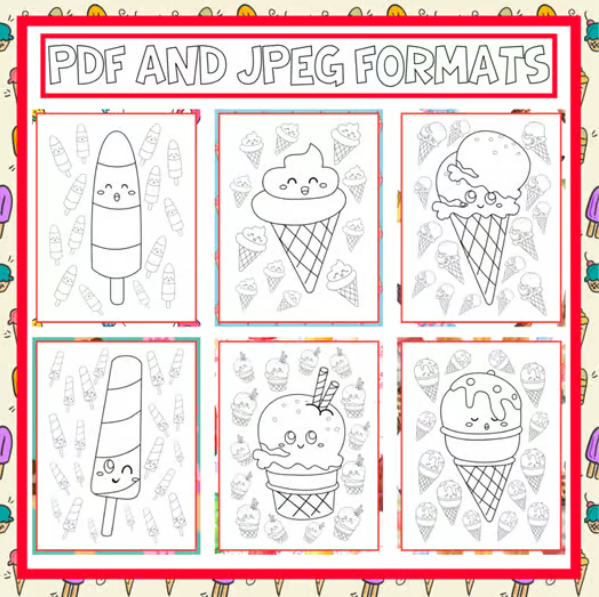 Summer-back to school - ice cream day activities- fun coloring pages ...