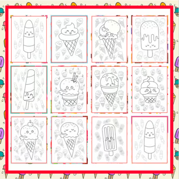 Summer-back to school - ice cream day activities- fun coloring pages ...