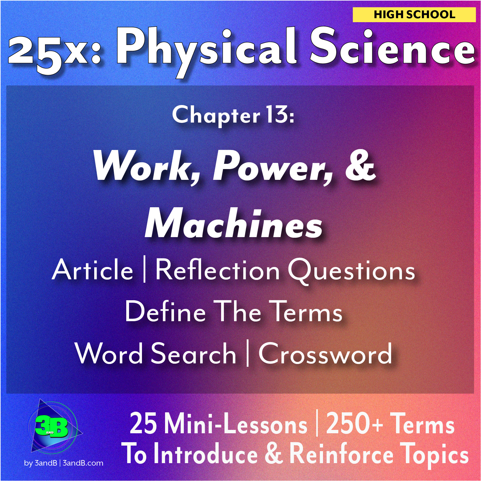 25x- Physical Science - Work, Power, & Machines - Classful