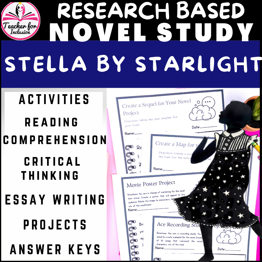 Stella by Starlight Sharon Draper Novel Study Curriculum Lessons Answer Key