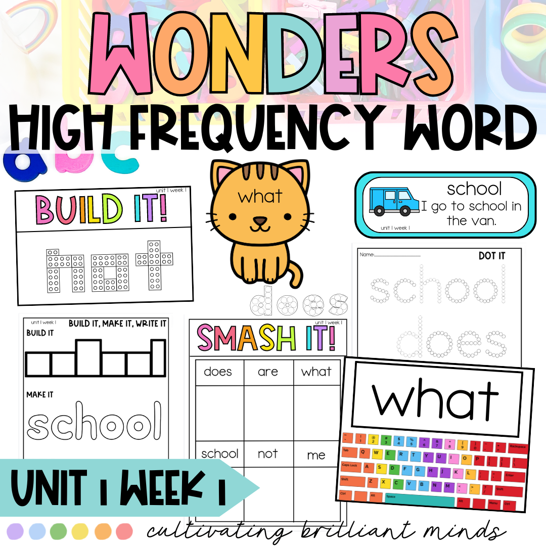 McGraw-Hill Wonders First Grade Bundle | Unit 1 Week 1 | Phonics, HFW ...