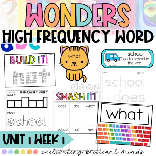 McGraw-Hill Wonders 1st Grade High Frequency Word Centers | Unit 1 Week ...