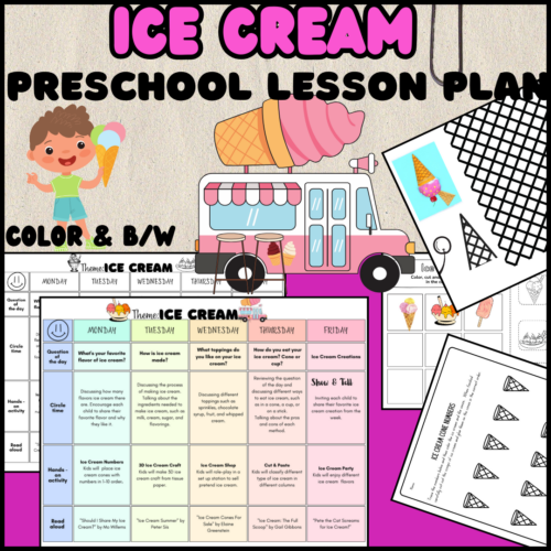 ICE CREAM- Preschool Weekly Lesson Plan - Classful