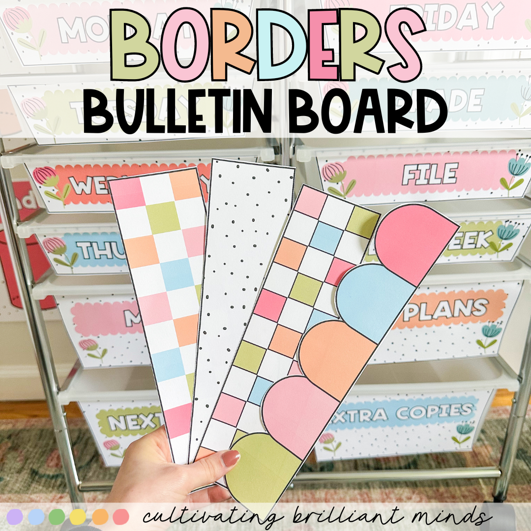 In Bloom Bulletin Board Borders | Classroom Decor | Back to School ...