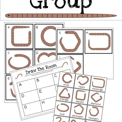 Worms Unit Activities | Preschool | Kindergarten | First Grade | Shapes ...
