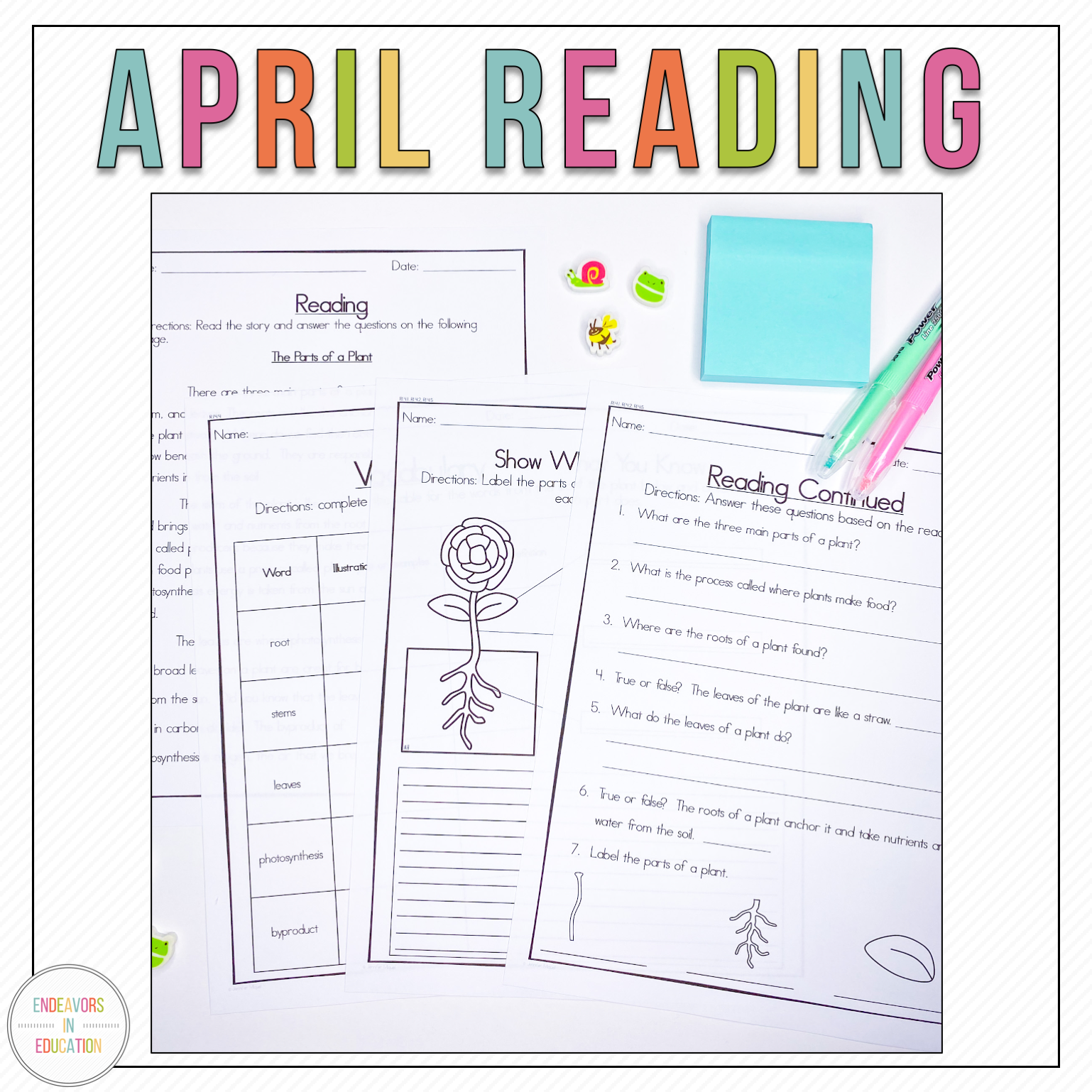April Reading Comprehension Passages - Classful