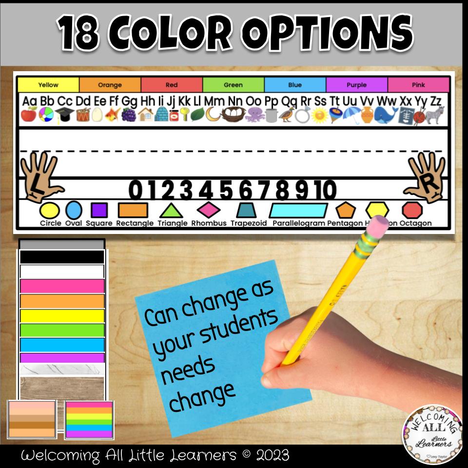180 Instructional Elements Student Desk Name Tags- Pre-K - 5th Grade ...
