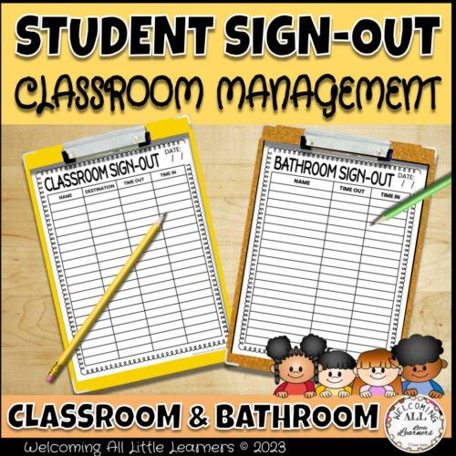 Classroom Management Student Sign-in Sheet- Routine & Procedures ...