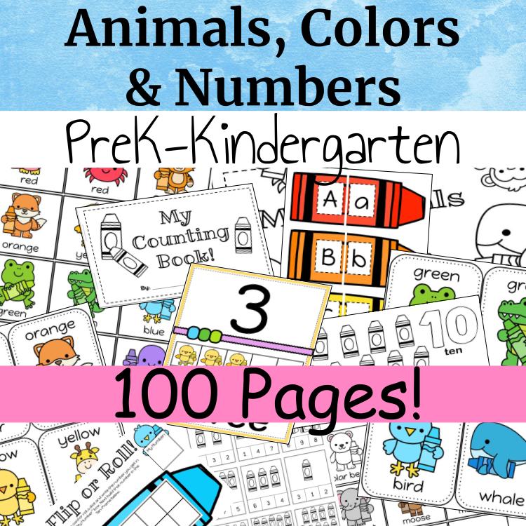 Animals, Colors, Numbers 1-10 Activities | Crayon Name Craft ...