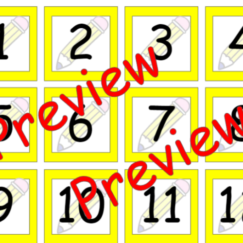 August Summer Calendar Numbers Back to School Classroom Decor - Classful