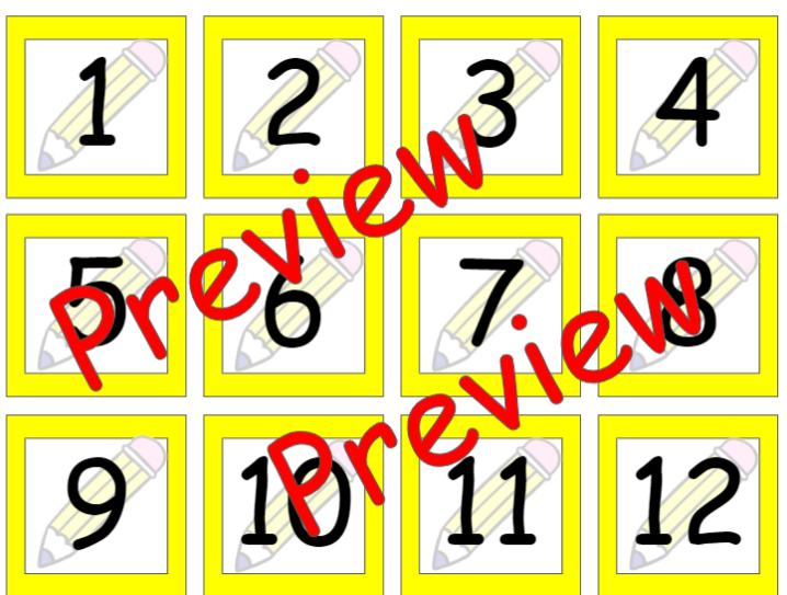 August Summer Calendar Numbers Back to School Classroom Decor - Classful