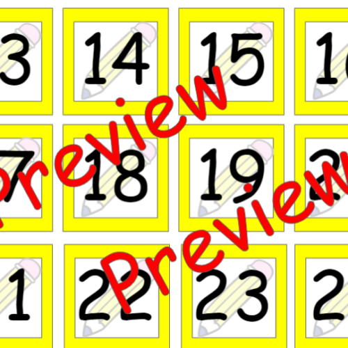 August Summer Calendar Numbers Back to School Classroom Decor - Classful