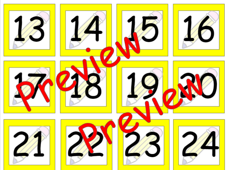 August Summer Calendar Numbers Back to School Classroom Decor - Classful