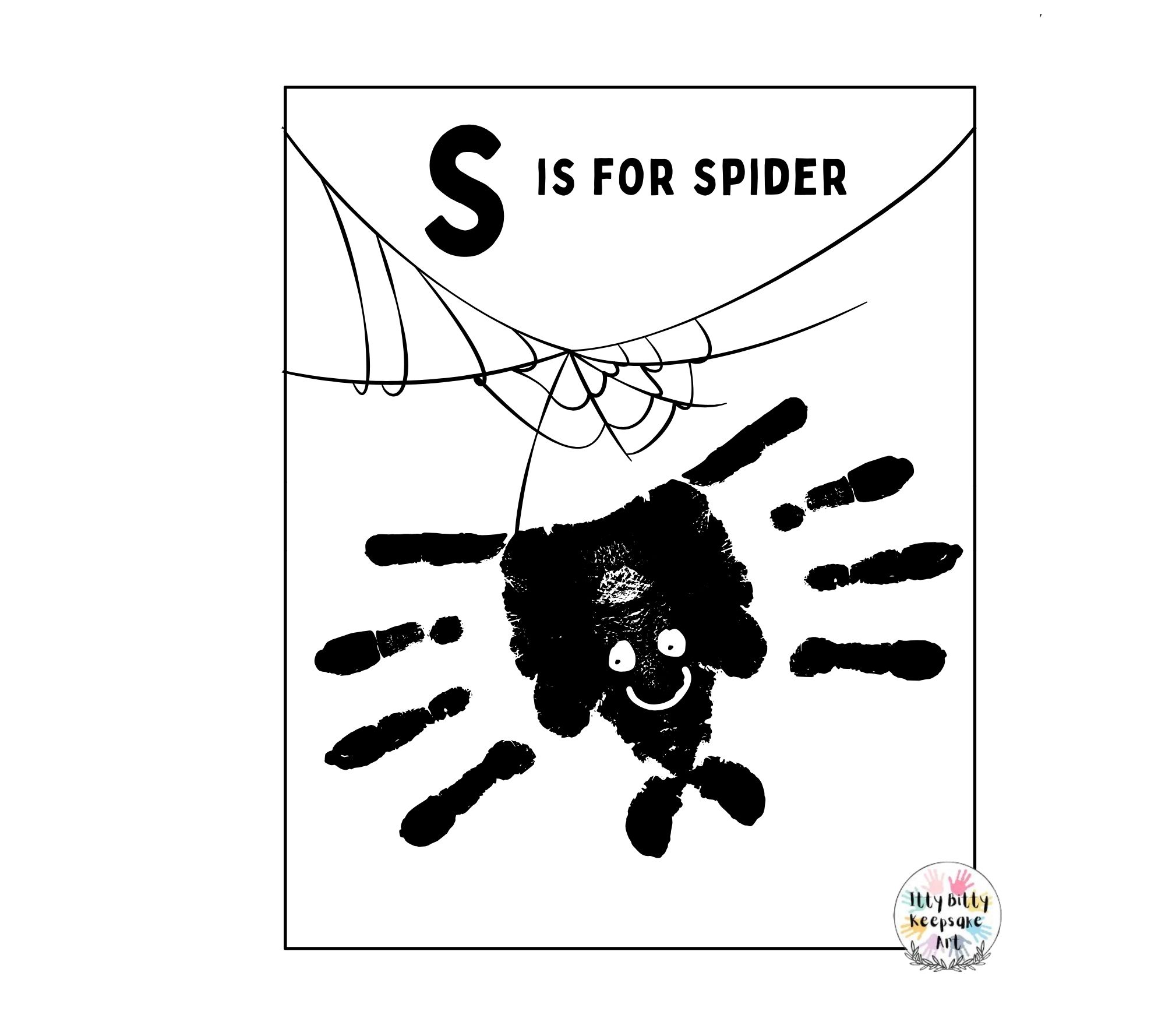 Letter S Handprint Craft Art Printable Template / Alphabet Crafts ...