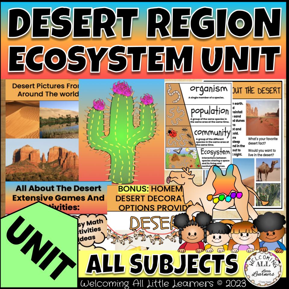 Desert Ecosystem, Animals, Habitats, Food- STEM, Math, Reading, Writing ...