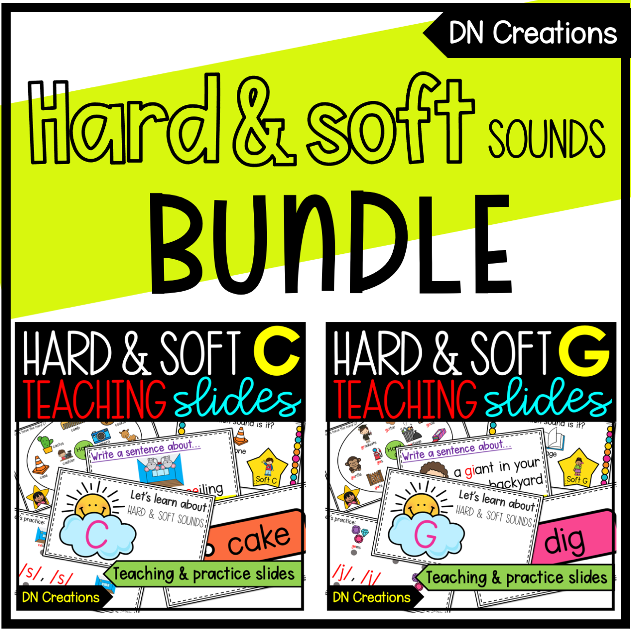 Hard and Soft Sounds of C and G Teaching Slides BUNDLE | Science of ...