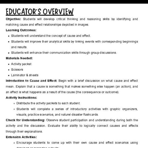 Cause and Effect Activity Packet - Classful