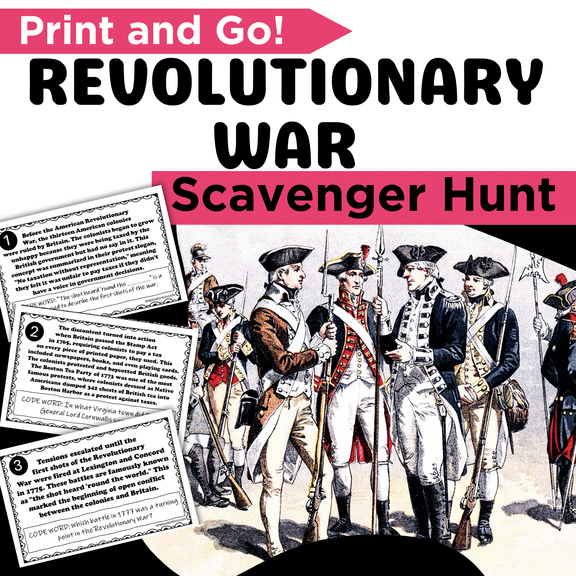 Revolutionary War Scavenger Hunt - Classful