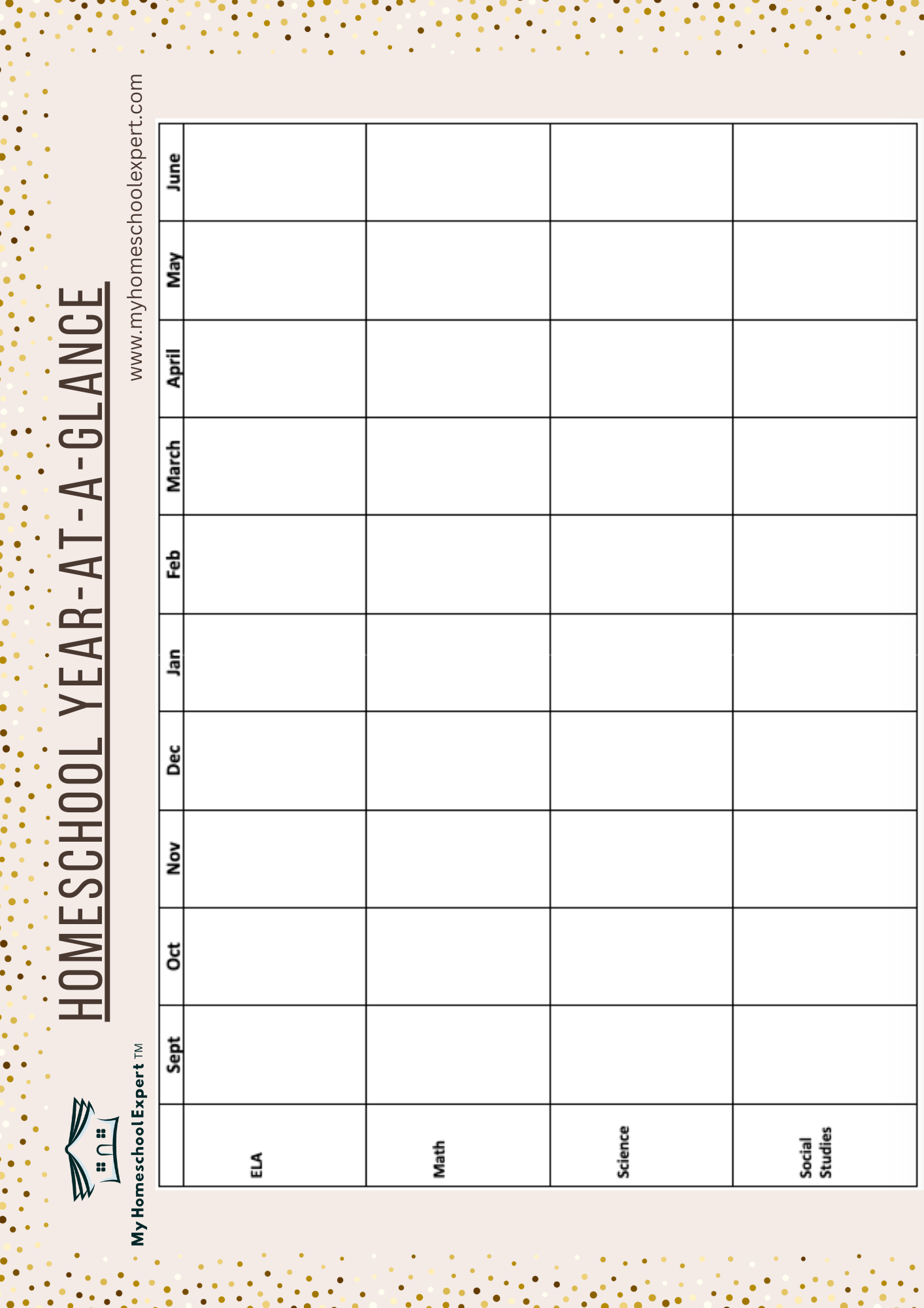 Homeschool Year Goal Setting Template - Classful