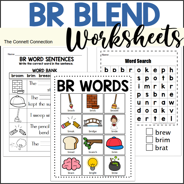 Br Blends Worksheets Blend At The Beginning | Interactive Worksheet