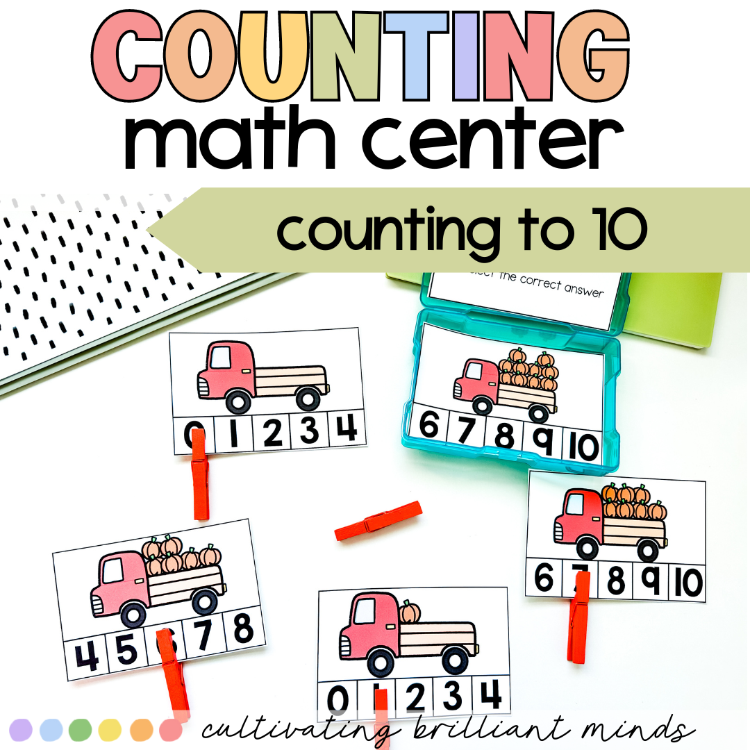 Fall Counting to 10 Math Center | Numbers to 10 | Autumn | Kindergarten ...
