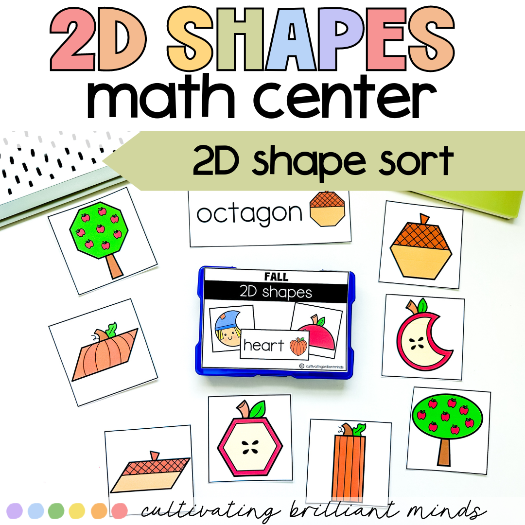 Fall 2D Shapes Sort Math Center | Autumn | Shape Activities ...