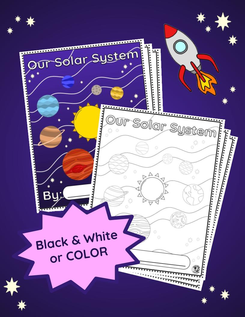 Pre-K & Kinder | Solar System Workbook | Planet Labeling, Tracing ...