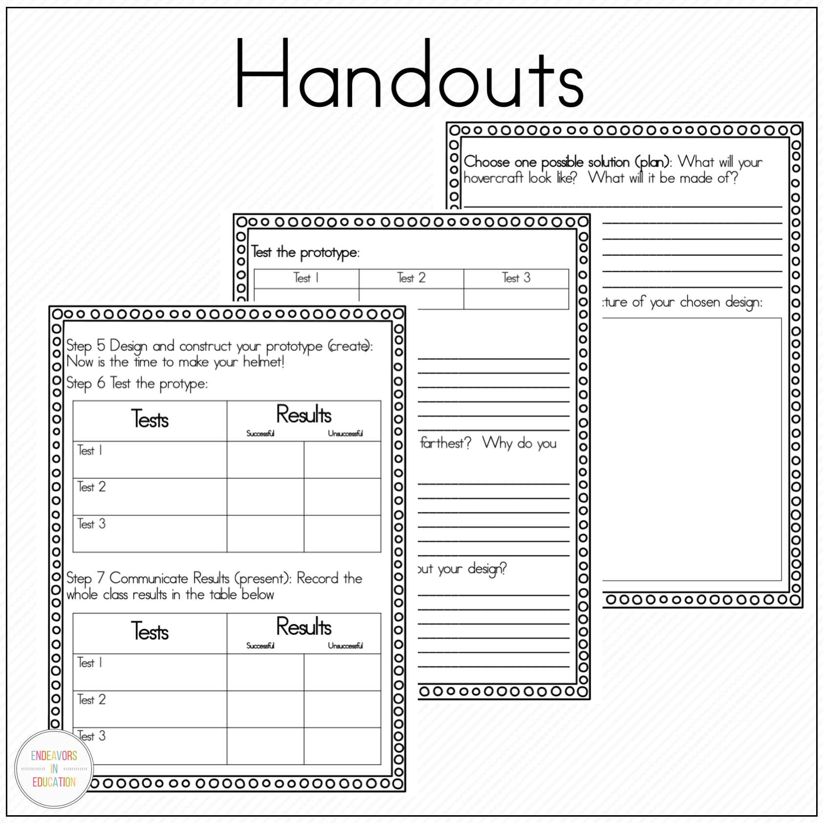 Engineering Design Process Worksheets and STEM Activities - Classful