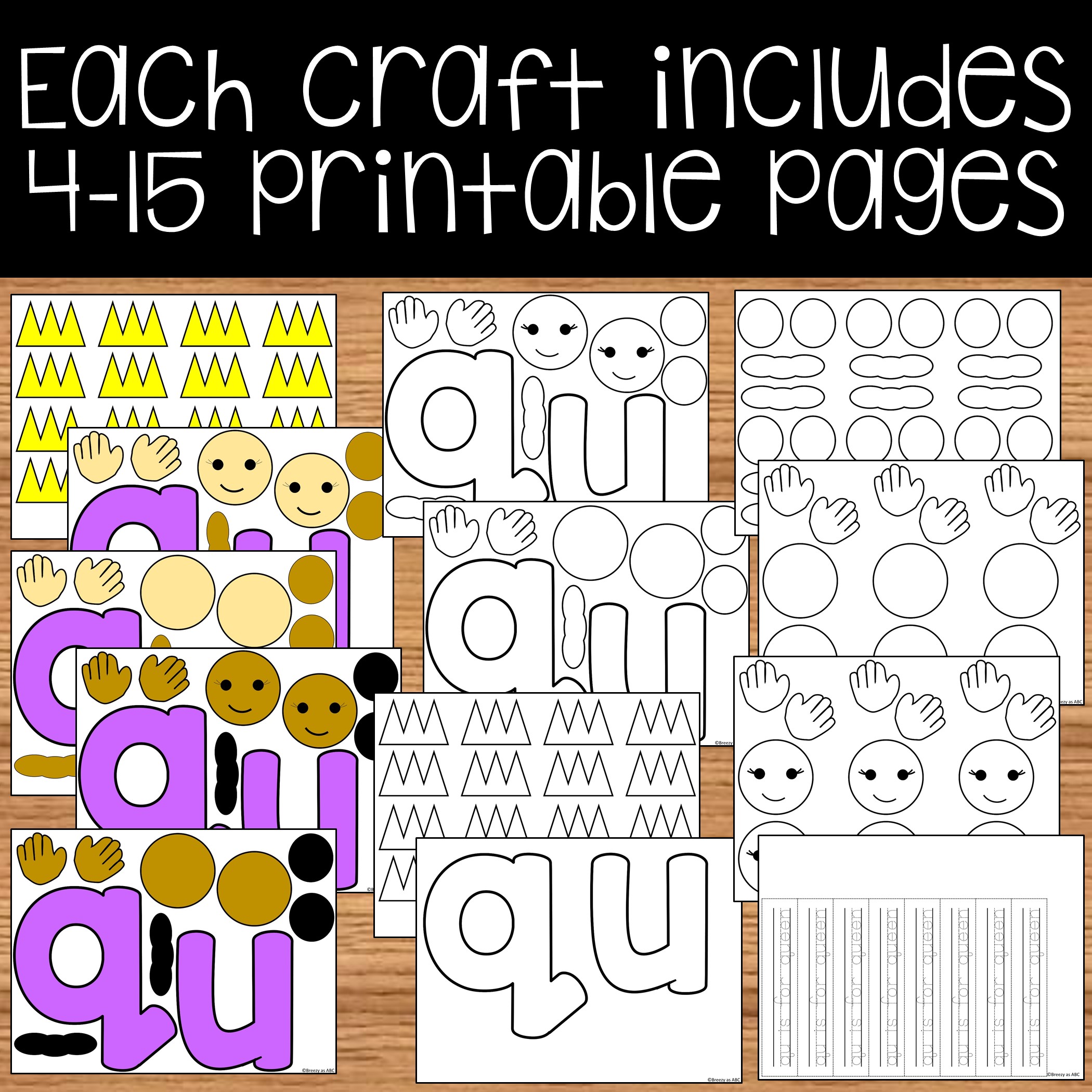 Digraph Letter Crafts | SH CH TH CK NG QU WH PH printable phonics ...