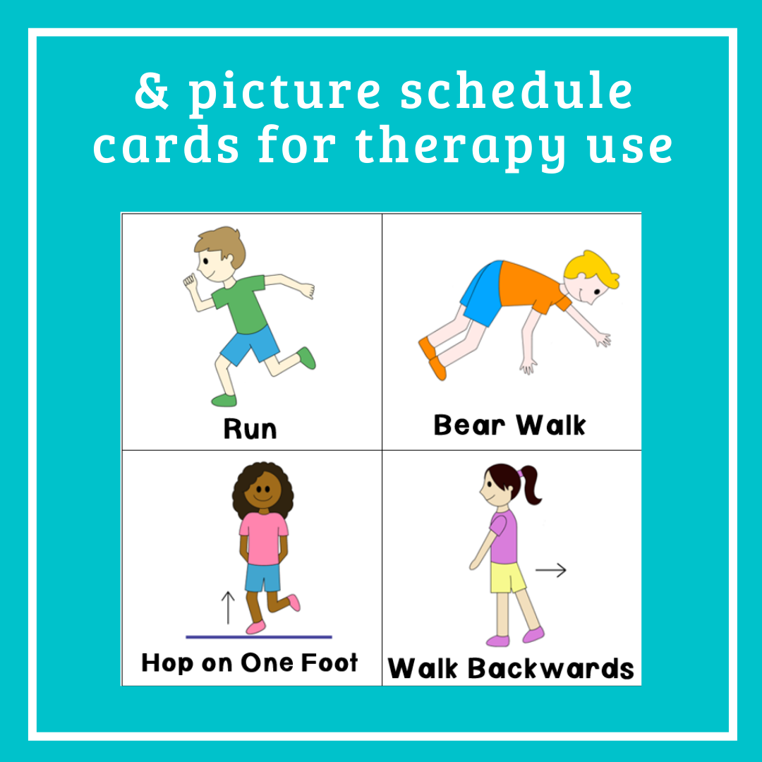 Gross Motor Movement Cards- Hand-Drawn Brain Break - Classful