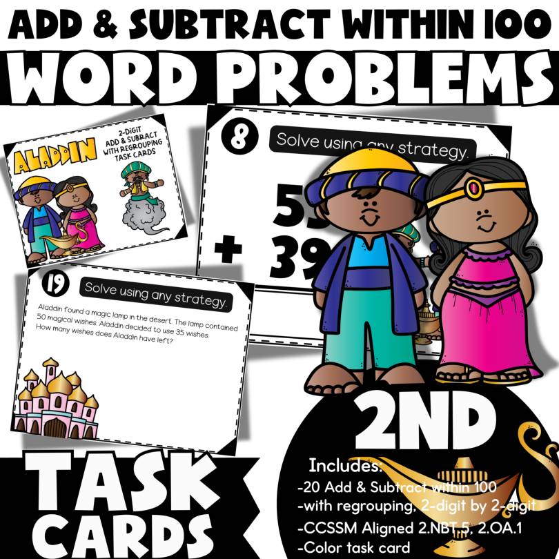 2nd Grade Fairy Tale Adventures- Aladdin Themed Addition and ...