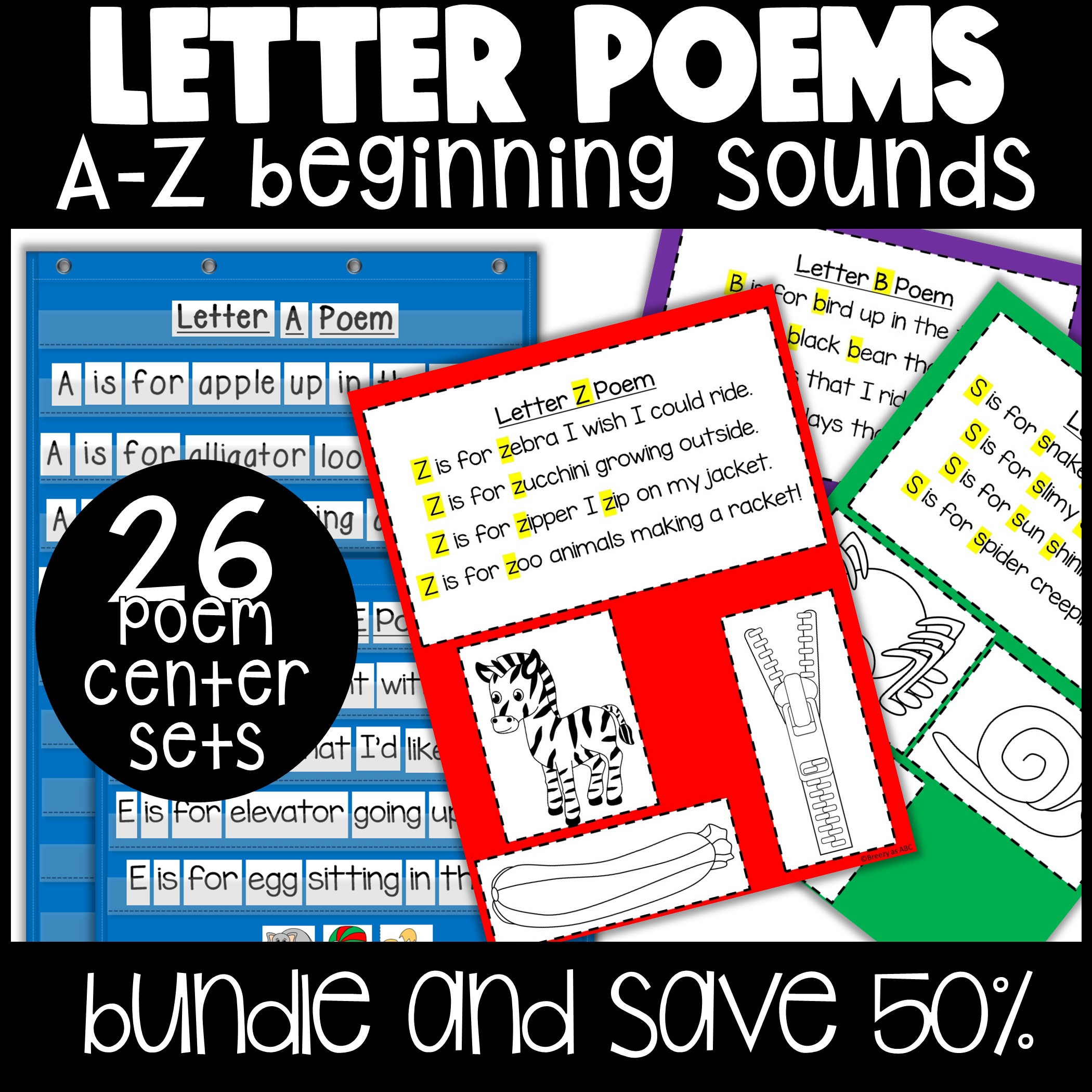 A-Z Letter of the Week or Letter of the Day Alphabet Poems | Beginning ...