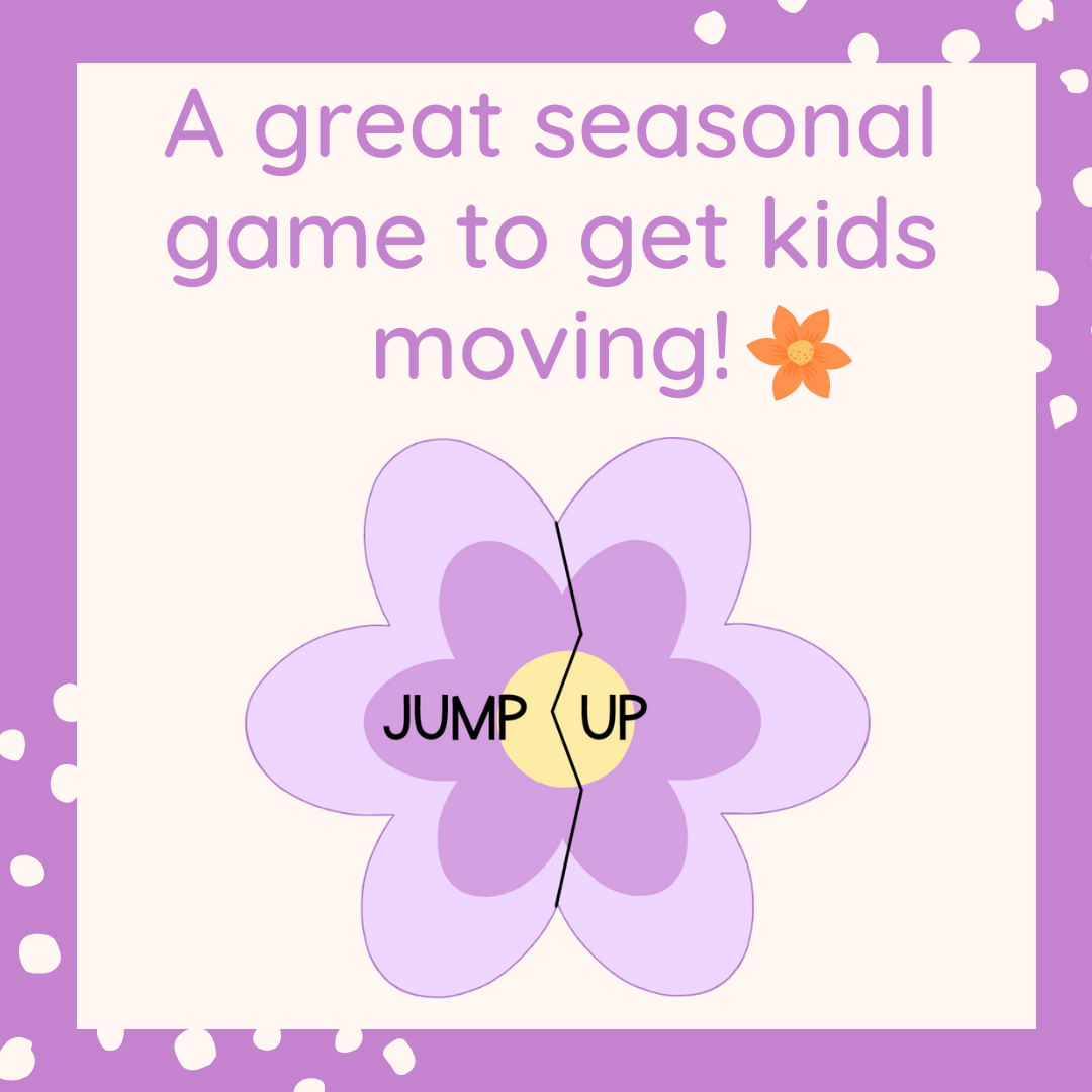 Matching Spring Flowers Gross Motor Movement Game - Classful