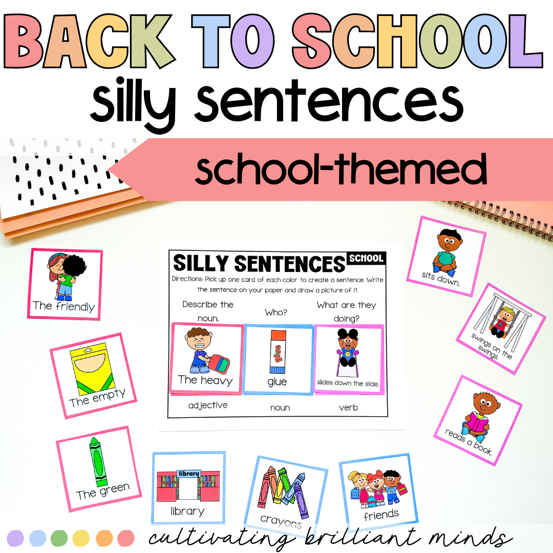 Back to School Silly Sentences | August | Sentence Writing | Grammar ...