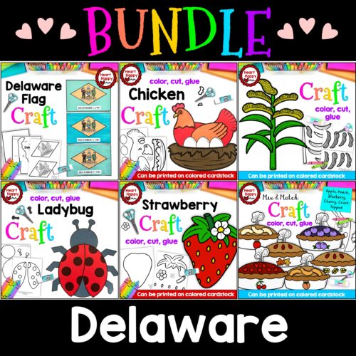Delaware State Symbols Craft BUNDLE - Classful