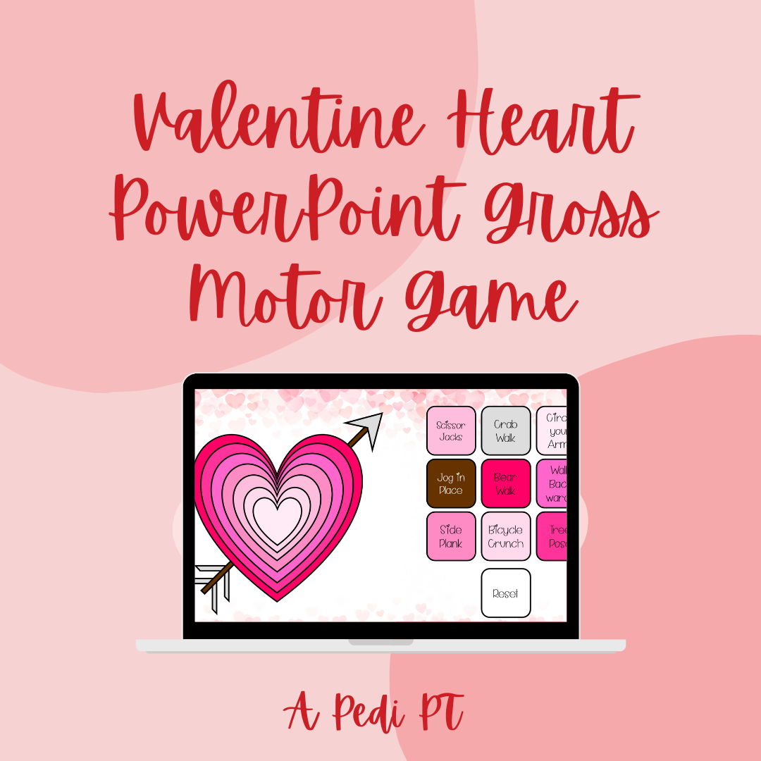Valentine's Day PowerPoint Coloring Movement Game- Gross Motor Fun ...