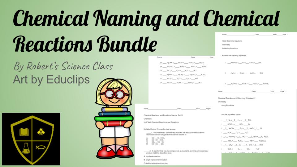 Chemical Naming and Chemical Equations Bundle - Classful