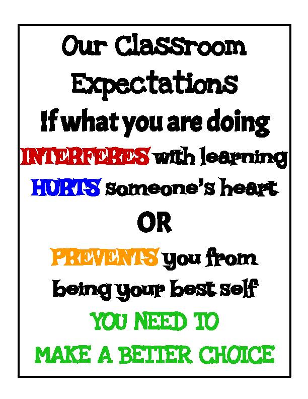 Classroom Expectations Poster - Classful